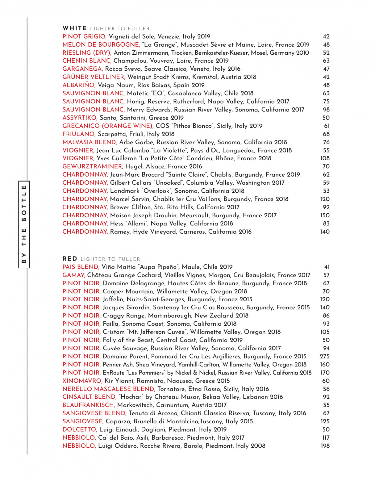 Menus | Etch Restaurant